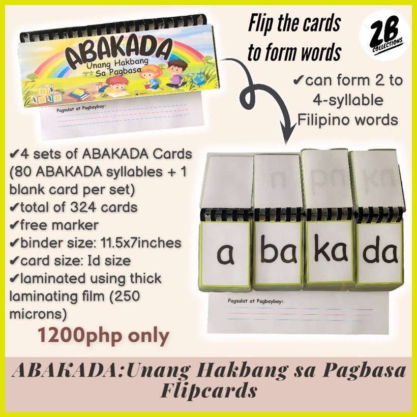 ♂ ♈ ABAKADA Flip Cards-4 Sets of Abakada syllables -LAMINATED | Shopee ...