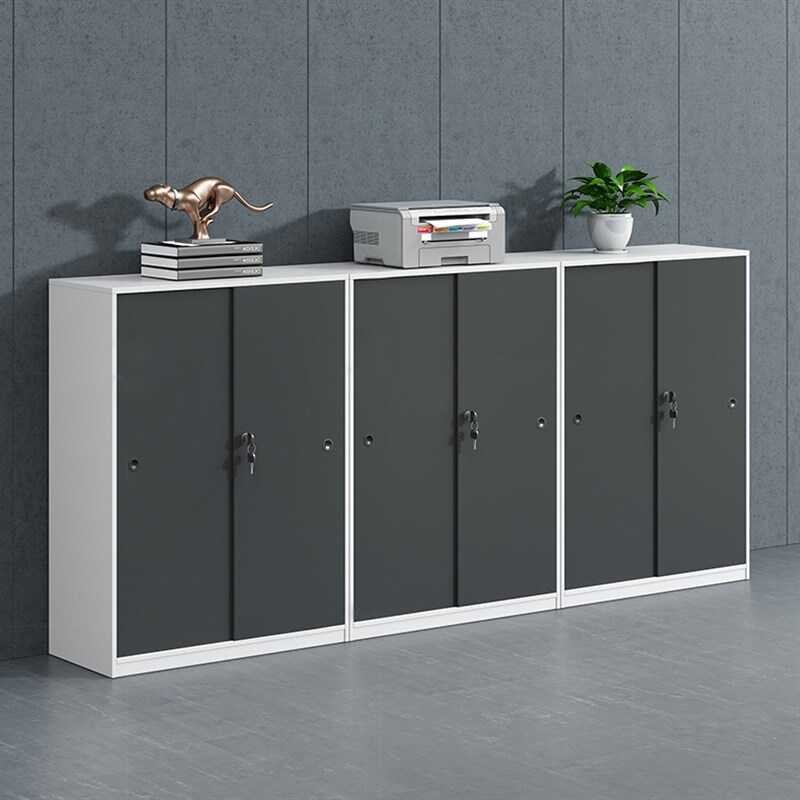 Office sliding door, small document cabinet, low cabinet, wooden ...