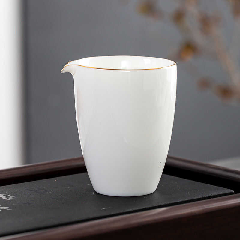LY High Grade And White Porcelain Ceramic Fair Cup Funnel Set For Home ...