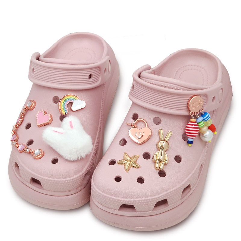 Luxury Clogs Charms Set | Alloy Metal Shoe Charms with Crystal Accents ...