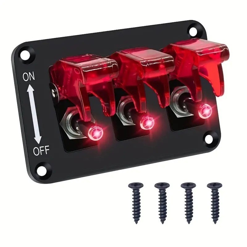 ASW-07D 3-position toggle switch 12V joystick switch panel with LED ...