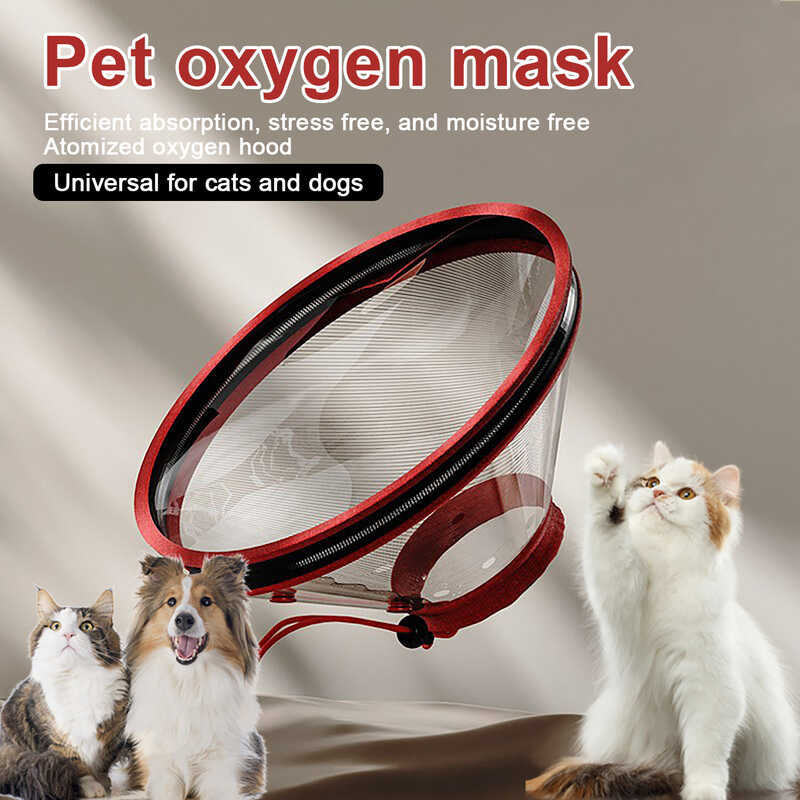 Pet Oxygen Mask Cat And Dog Nebulizer Dual-Purpose Mask Transparent ...