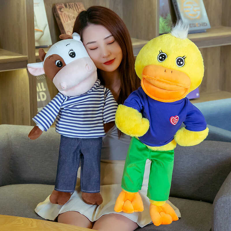 50cm Bigmouth Hand Puppet para sa mga Babies pato baka gumagalaw Mouth ...
