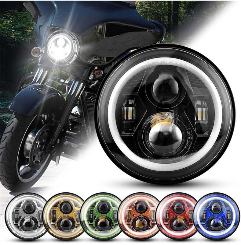 7Inch LED Headlight Para Sa Harley Davidsion Softail Slim Fat Boy 7Inch ...