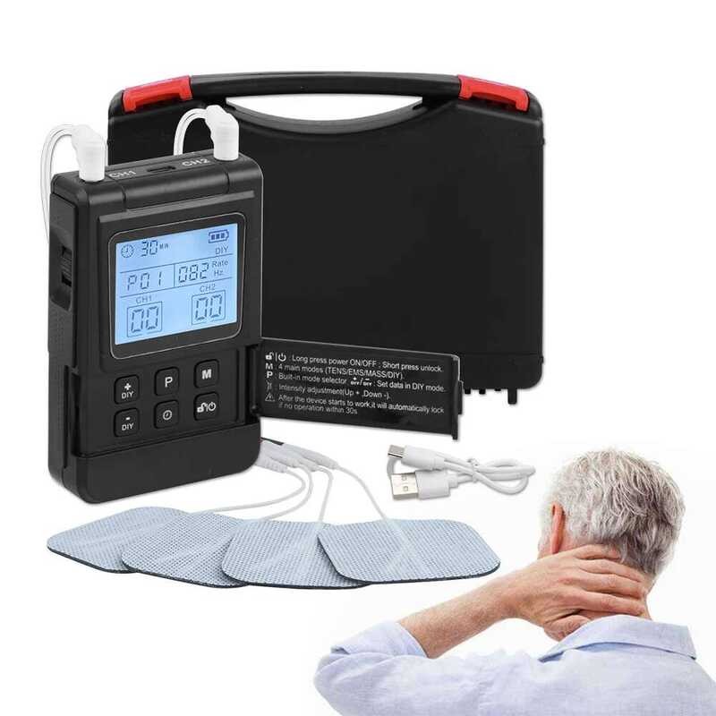 USB Rechargeable Tens Unit EMS Muscle Electric Massager Acupuncture ...