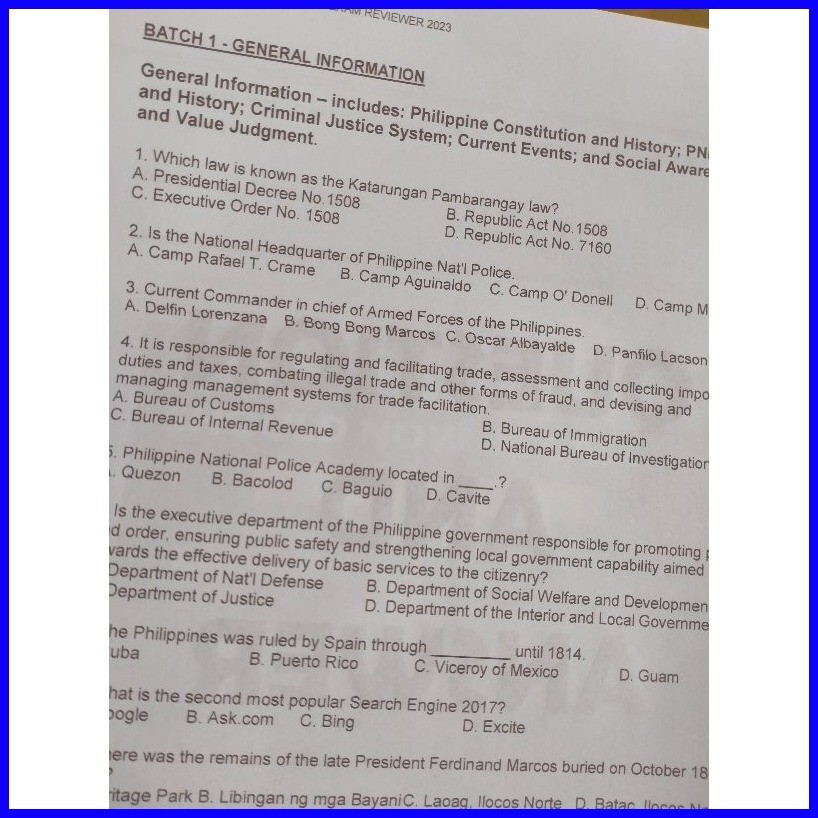 ⌘ ⏐ ☢ NAPOLCOM COMPREHENSIVE ENTRANCE EXAM REVIEWER COMPLETE 2024 ...