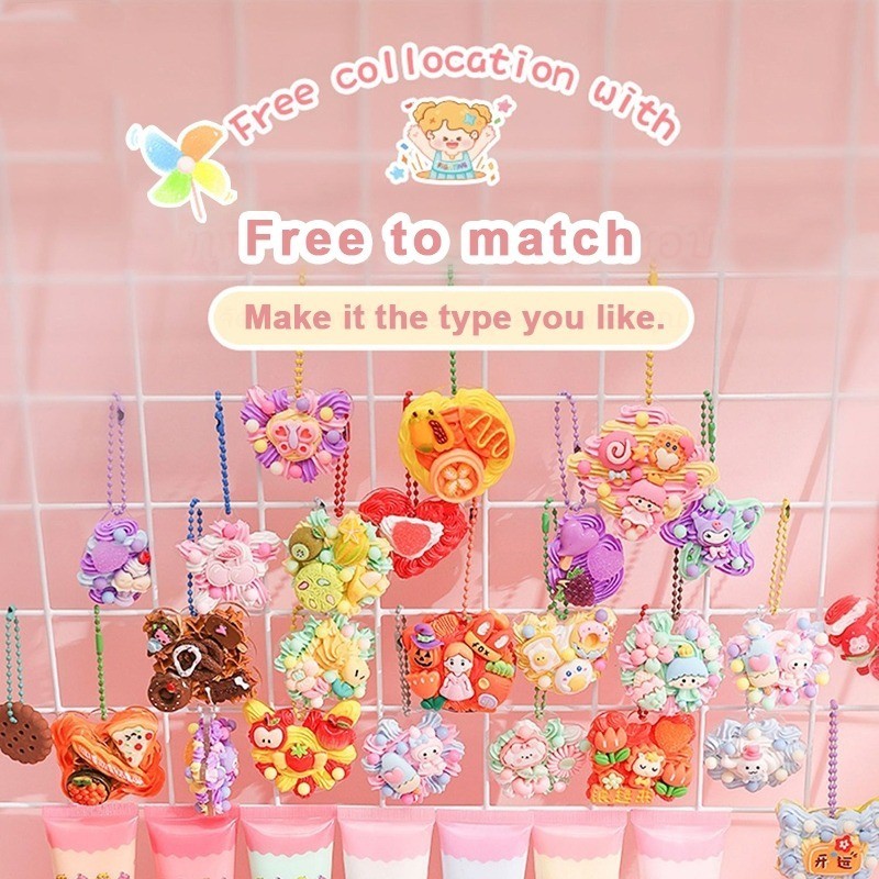 Acrylic sticker goo card DIY cream glue luxury girls full set Children ...