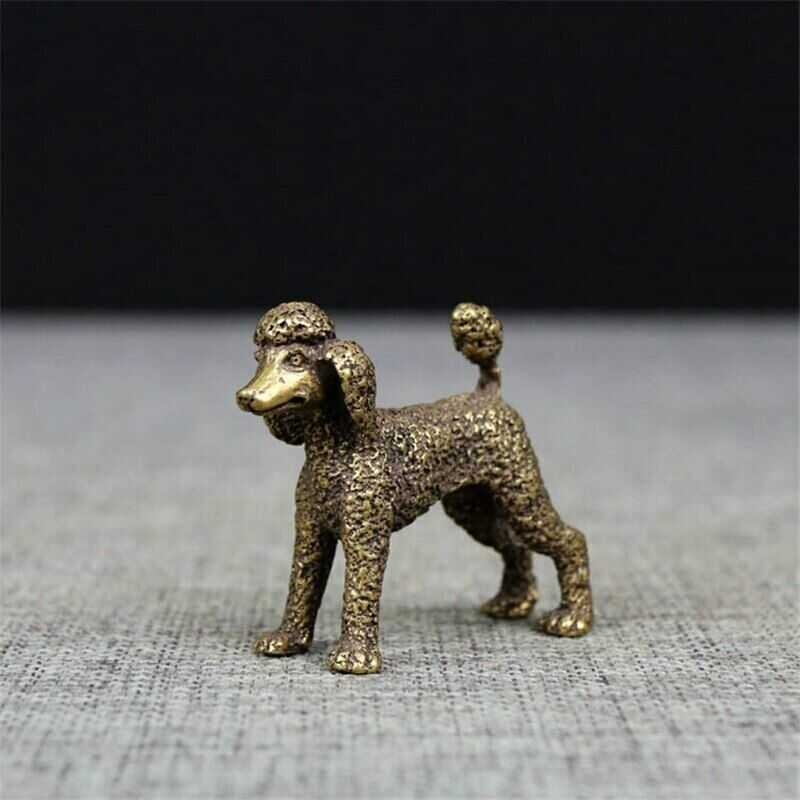 Pure Copper Cute Poodle Statue Feng Shui Ornament Statue | Shopee ...