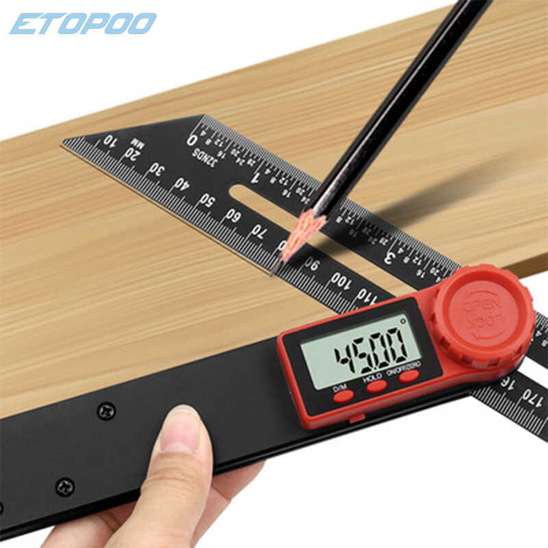 Electronic Level 360 Degrees LCD Sliding Bevel Gauge Finder T Digital ...