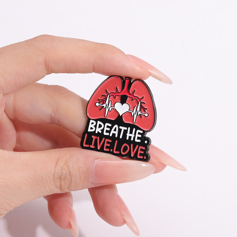 Funny Lung Health Promotion Brooch Cartoon Organ Backpack Badge Gift ...
