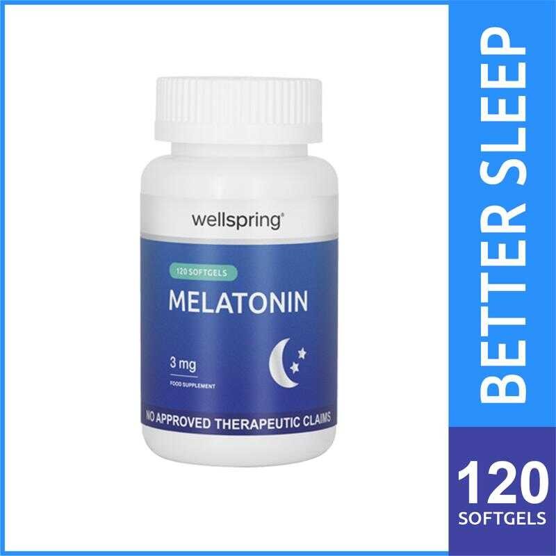 Wellspring Melatonin MG Soft Gels For Sleep Aid Capsules Supplement ...