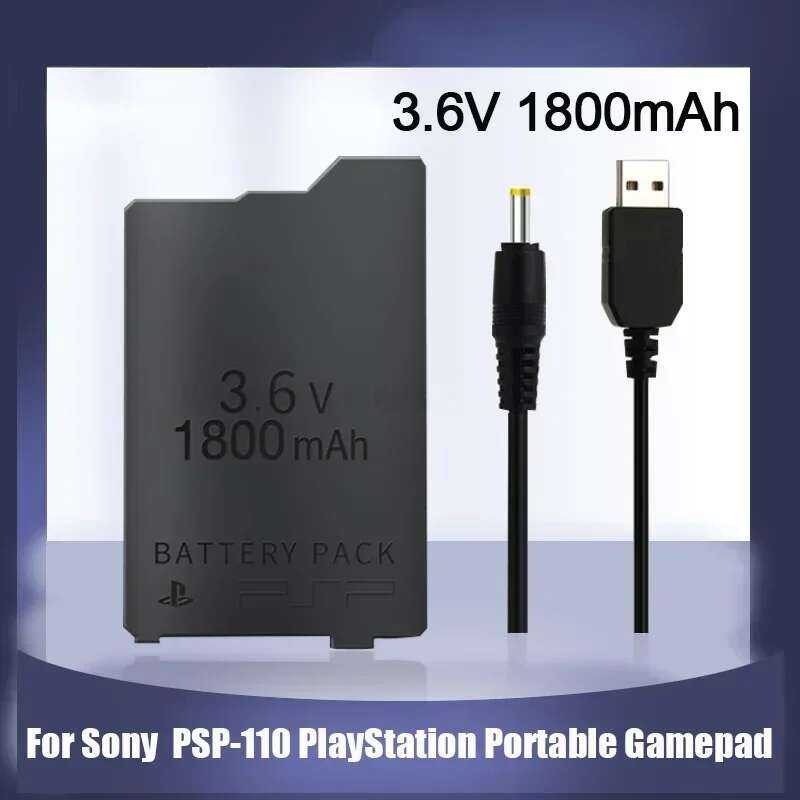 1800mAh 3.6V Lithium Rechargeable Battery Pack For Sony PSP 1000 PSP ...