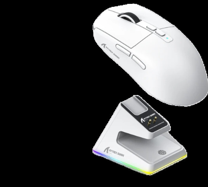 Attack Shark X6 RGB Wireless Tri-Mode Mouse Pixart Paw3395 Withtouch Magnetic Charging Base ...