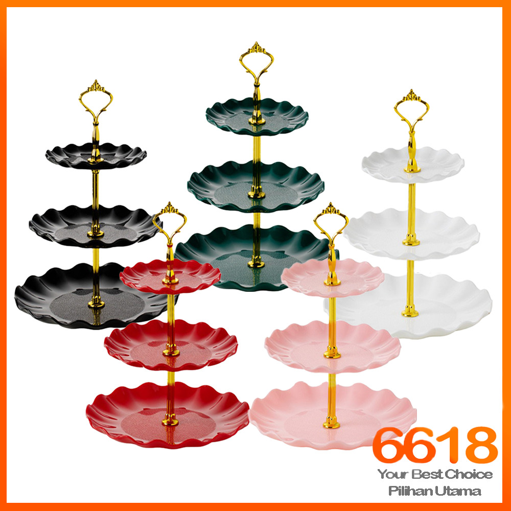 3-level Cup Cake Tower Pastry Snek Candy Dessert Dessert Kuih Muih Tart ...