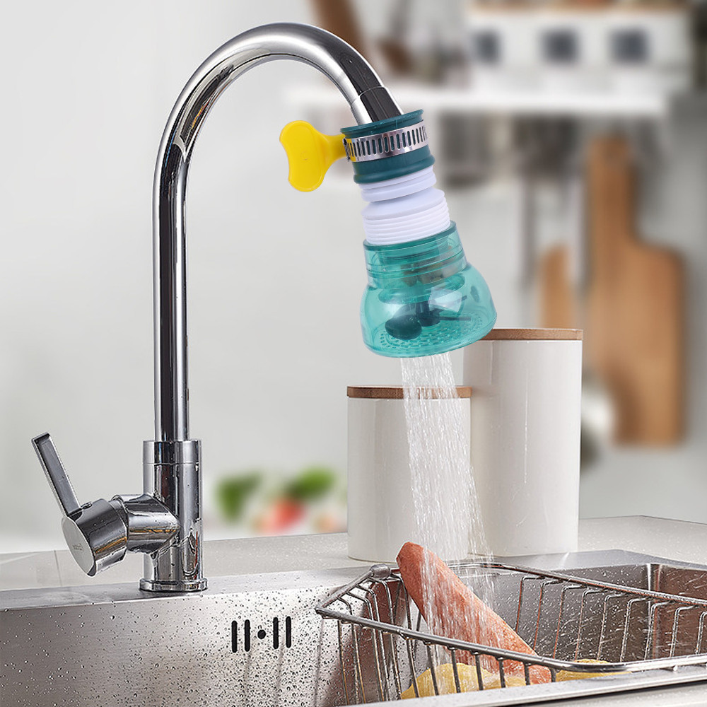 Kitchen Faucet Filters Retractable Splash Water-saving 360 Adjustable ...