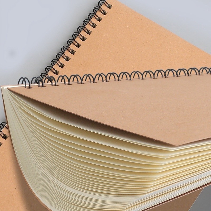 AKT A5&B5 60 Sheets Spring Notebook kraft coil book Kraft Paper ...