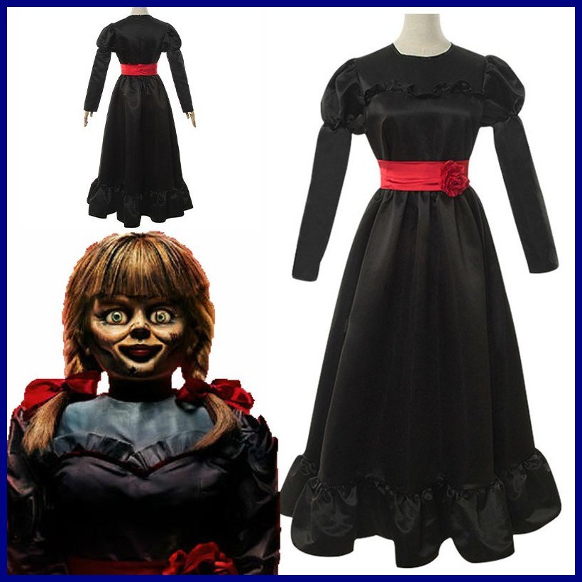 Annabelle Horror Doll Comes Home Cosplay Costume Halloween Dress Girls ...