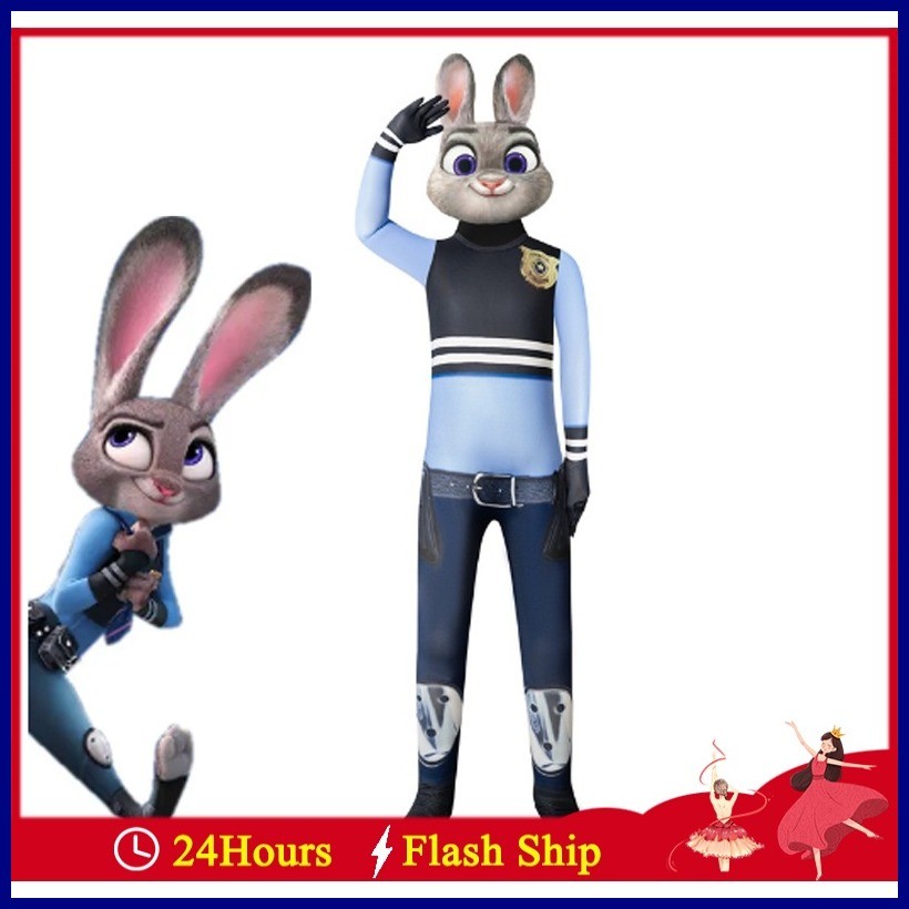 Zootopia Jumpsuits for kids girl Cosplay Costume Zootropolis Judy ...