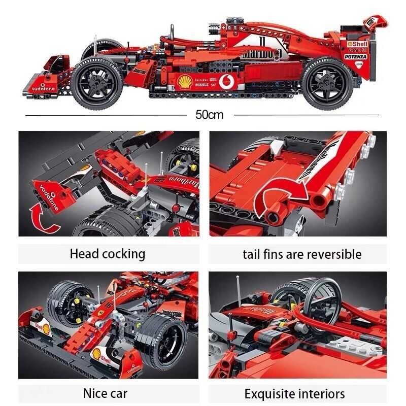 Formula High-Tech Cars F1 Building Blocks Sports Racing Car MOC Super ...