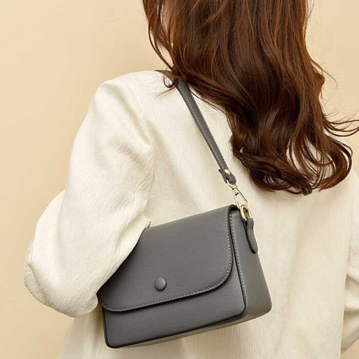 Soft Leather Texture Bag 2025 New Korean Version Small Square Bag ...
