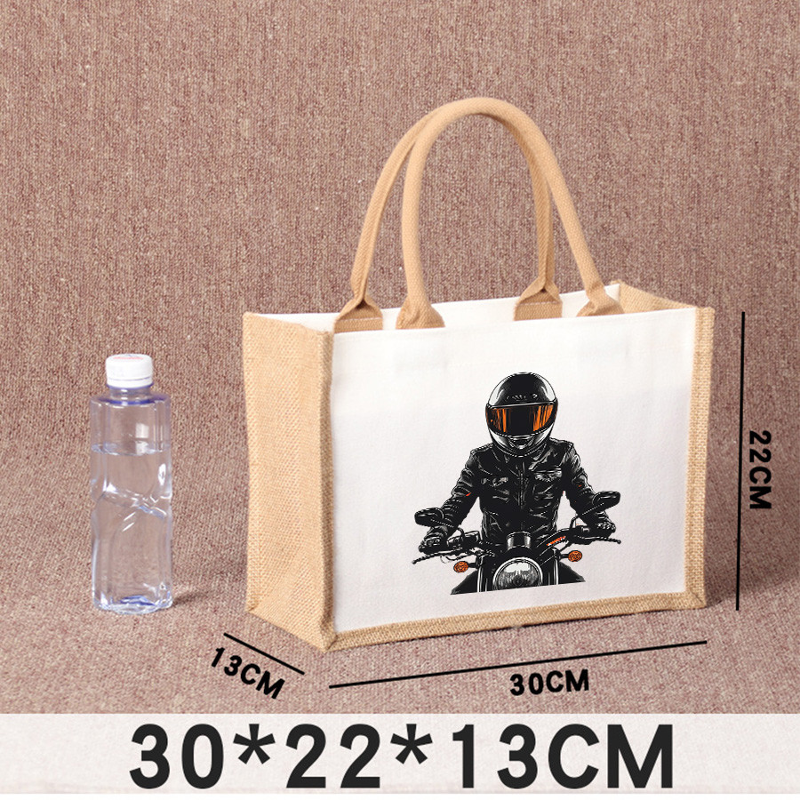 ICase Jute fabric bags in many sizes and colors printed with super cool ...