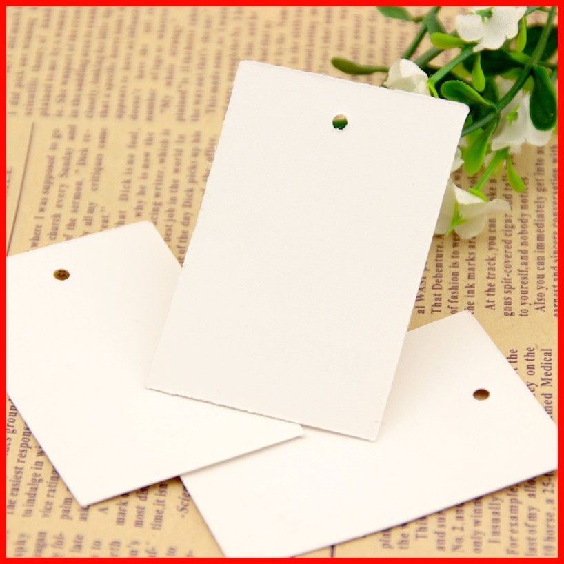 Blank Hang Tag Card Plain White Tag Price Paper Label for Labeling ...