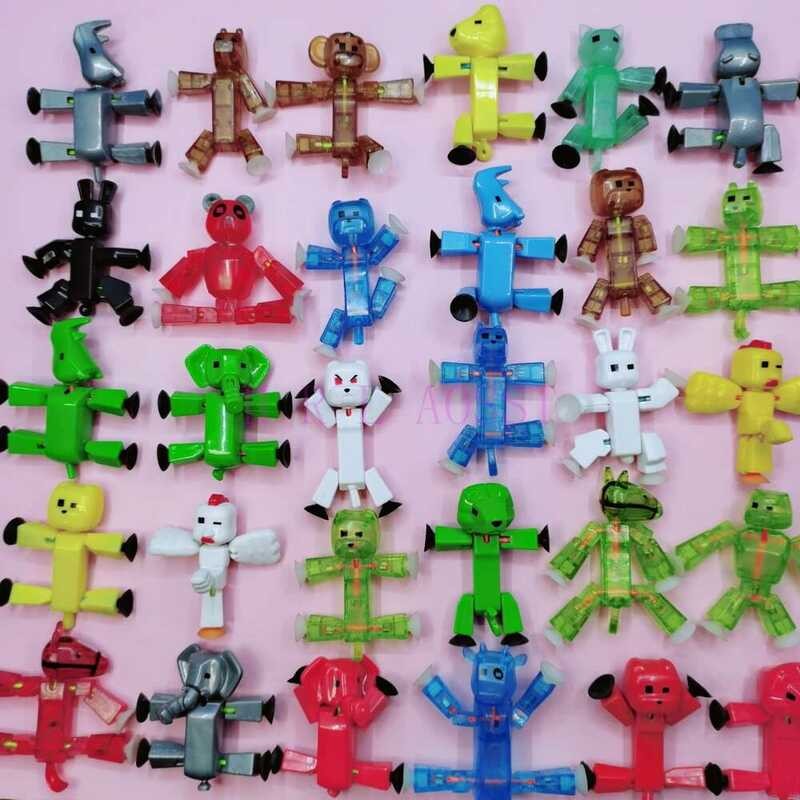 Ng Larawan 8Cm Sticky Robot Action Gamit Ang Deformable Plastic Animals ...