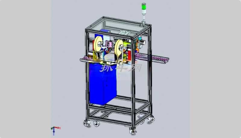 Computer hard disk automatic labeling machine 3D drawing printing SW ...