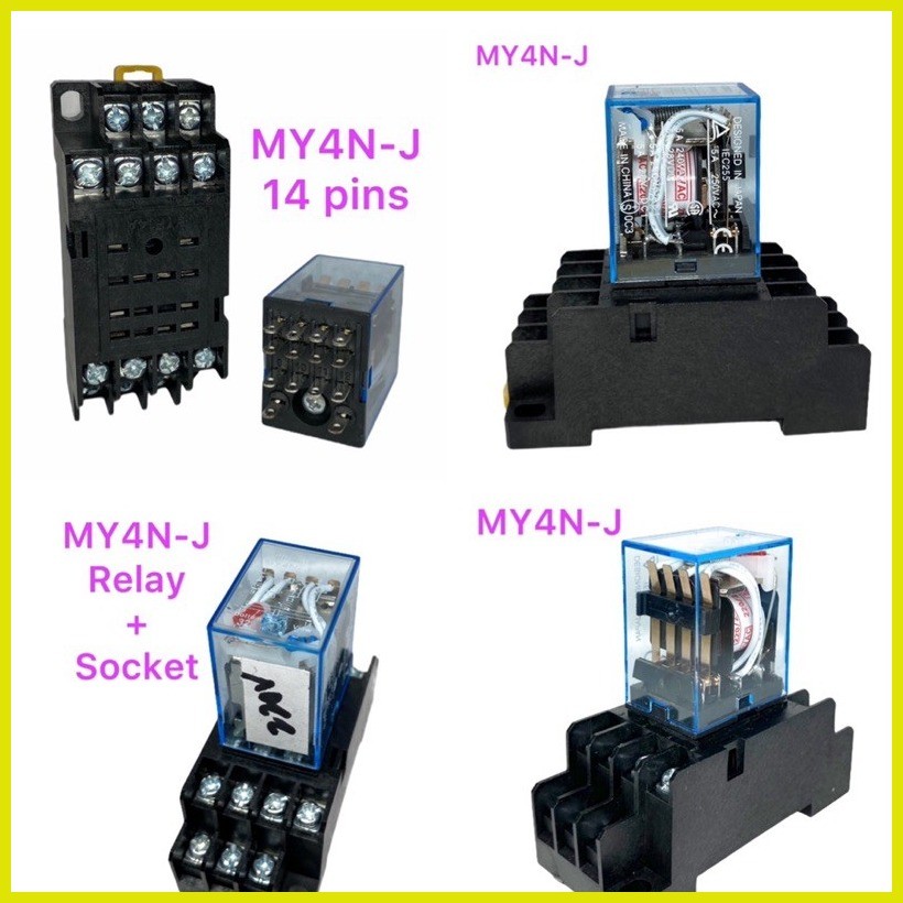 Power Relays ( MK2P , MK3P , LY4 , LY2 , MY4 , MY2 ) with free socket ...
