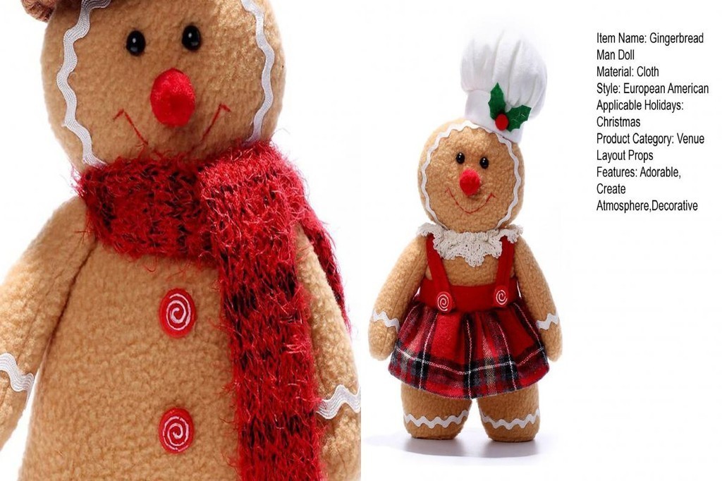 livecity| Popular Holiday Decorations Gingerbread Man Doll Christmas ...