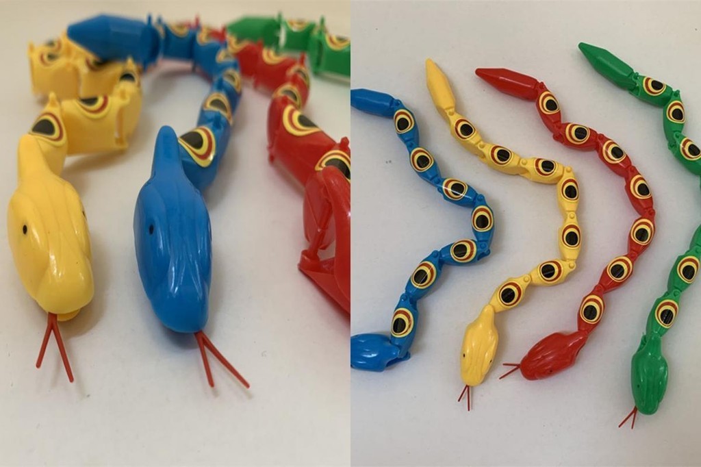 [AM] Twisted Jointed Snake Nostalgic Lightweight Plastic Funny Joint ...