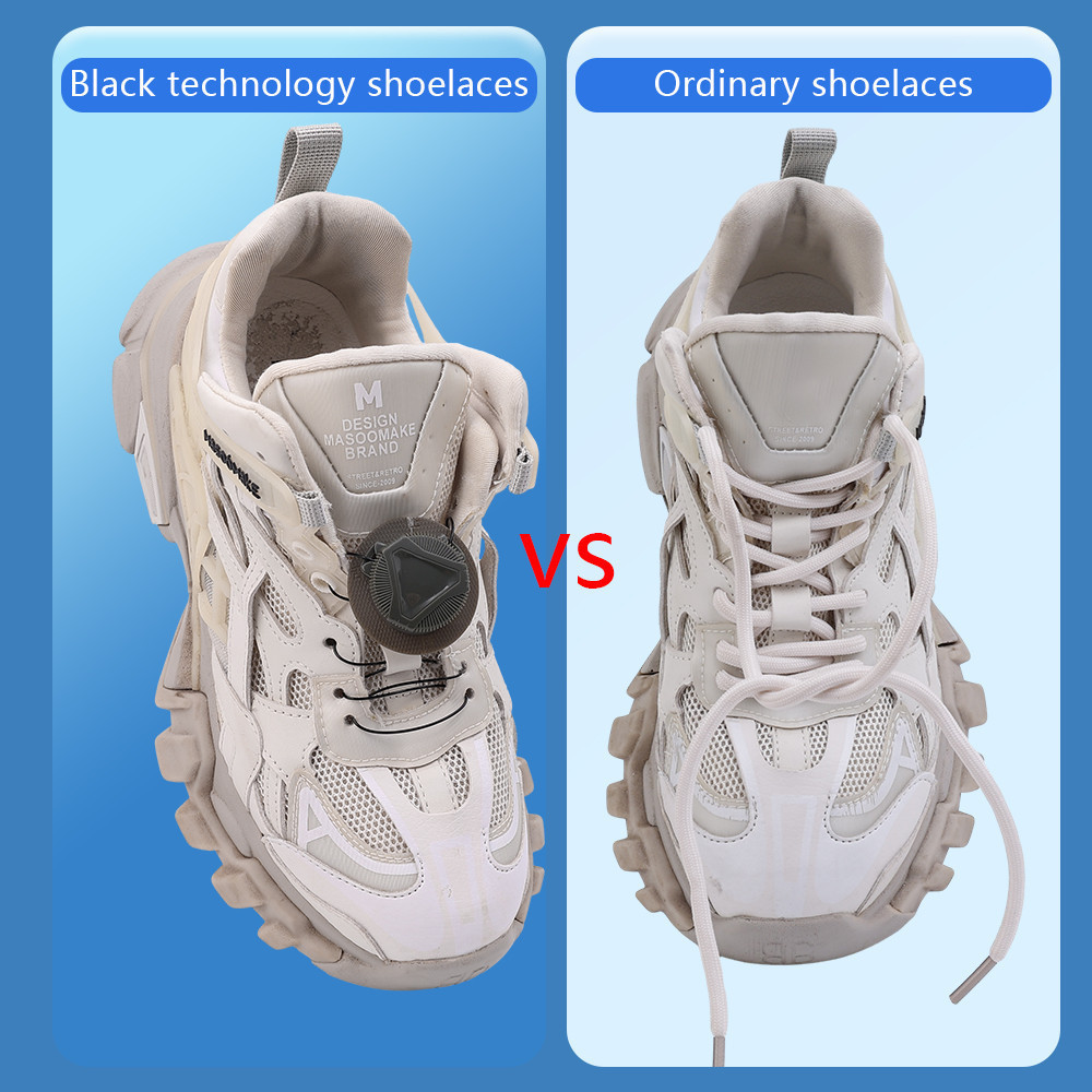 Swivel Buckle Shoelaces - Wire Rotary - No Tie Shoe laces - Quick Lock ...