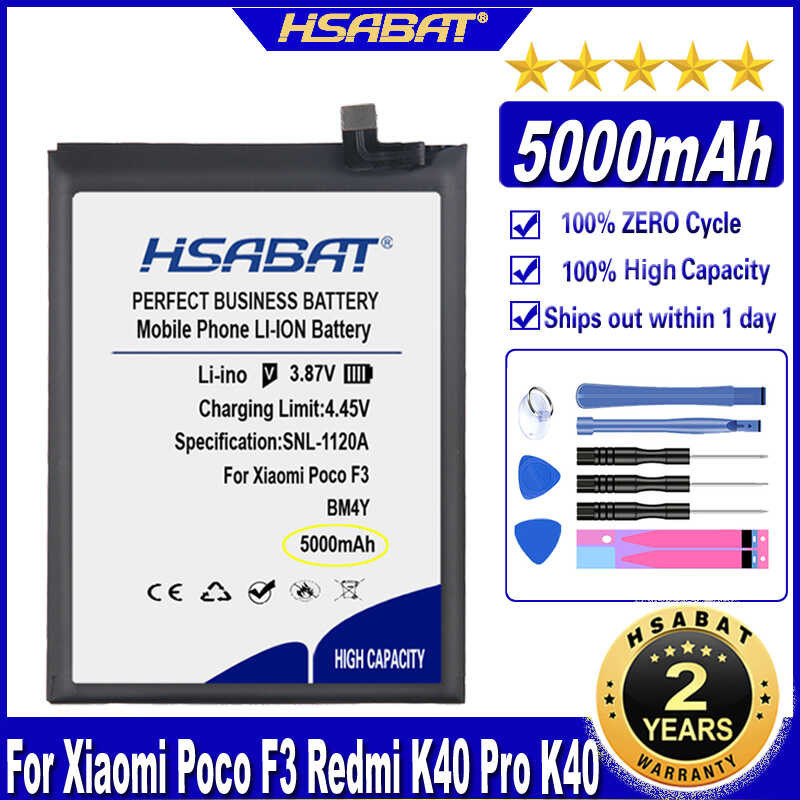 HSABAT Bm4y 5000Mah Battery Para Sa Xiaomi Poco F3 / Redmi K40 Pro ...