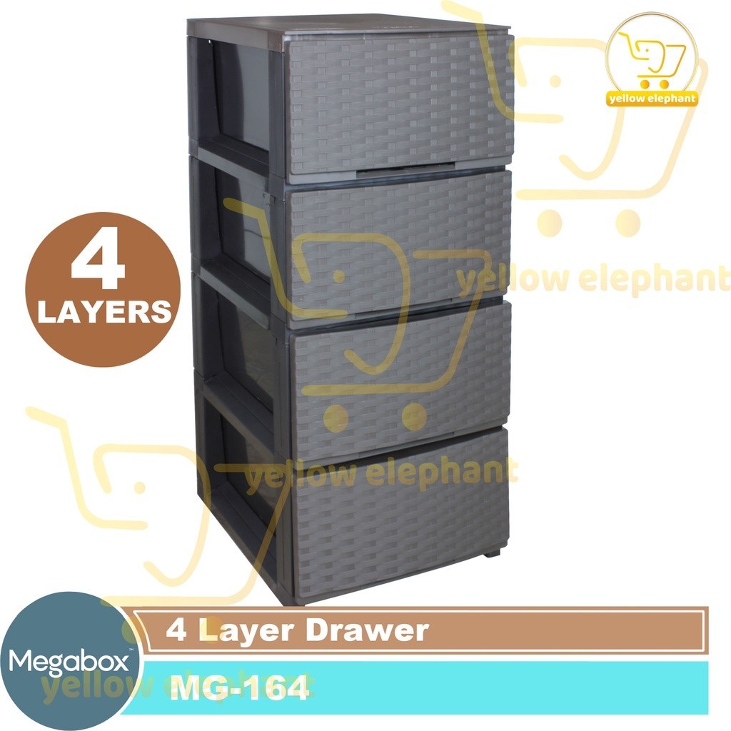Megabox MG-164 (4 Layers Slim Drawer Boho Series ) | Shopee Philippines