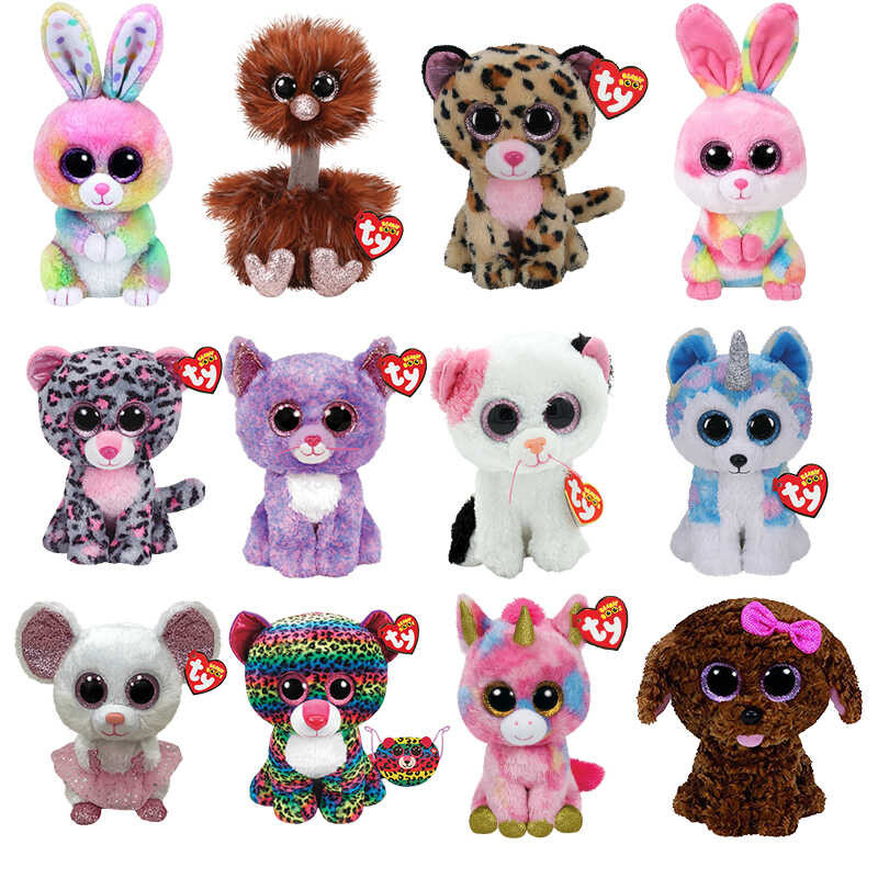 Ty Beanie Boos Big Eyes Unicorn Tiger Rabbit Poodle Mouse Orson Bear ...