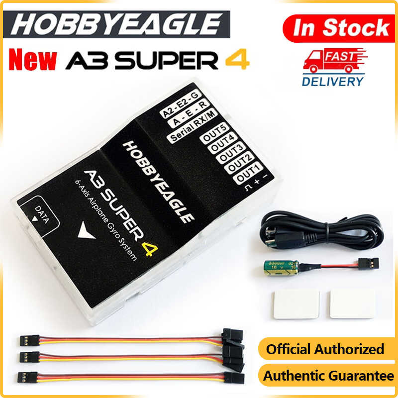 Hobbyeagle A3 Super 4 A3S4 Super4 Flight Controller 6-axis Airplane Gyro&Stabilizer System ...