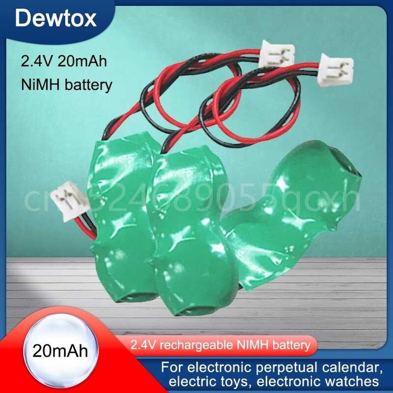 2.4V 20mAh Ni-MH NIMH Rechargeable Battery With line BIOS CMOS For ...