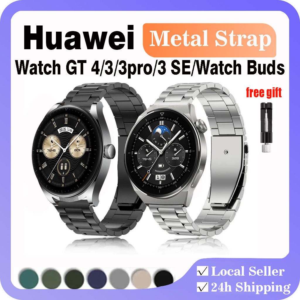Huawei Watch GT 4 3 2 / GT3 Pro / GT2 Pro / GT Runner / GT3 SE Stainless Steel Strap For Huawei ...