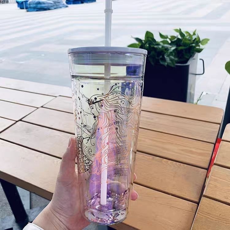 Starbucks Cup Glass Cup Straw Cup Large Capacity Ins Starbucks Tumbler 591ml | Shopee Philippines