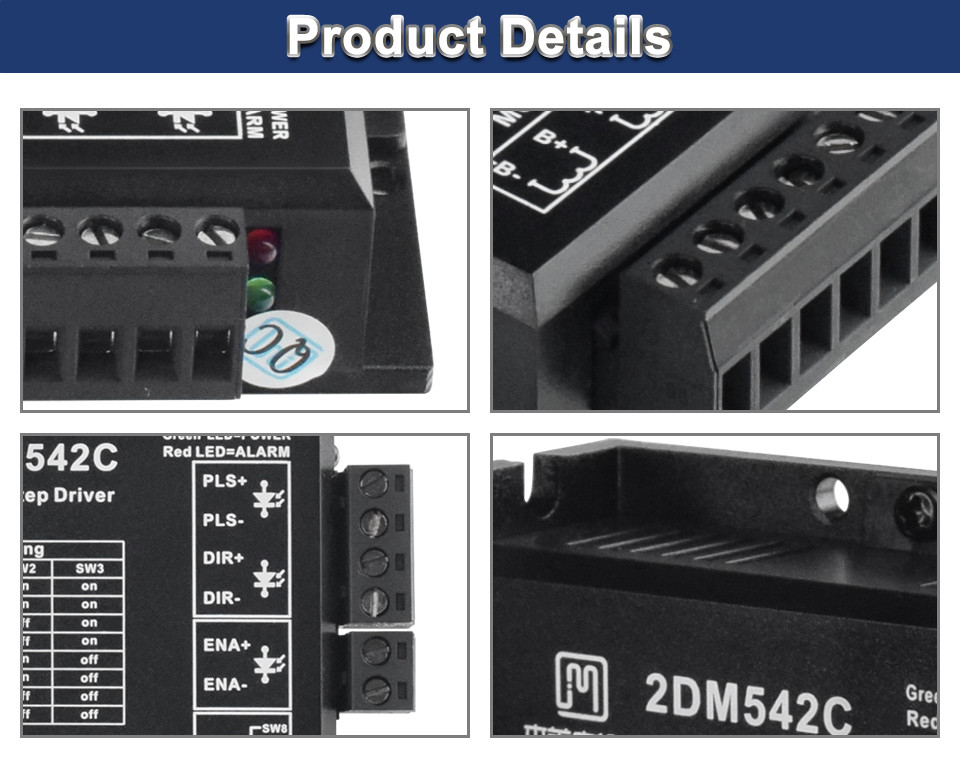 JMC 2DM542C Stepper Motor Driver Nema 23 2-Phase Output 24-48VDC Hybrid ...