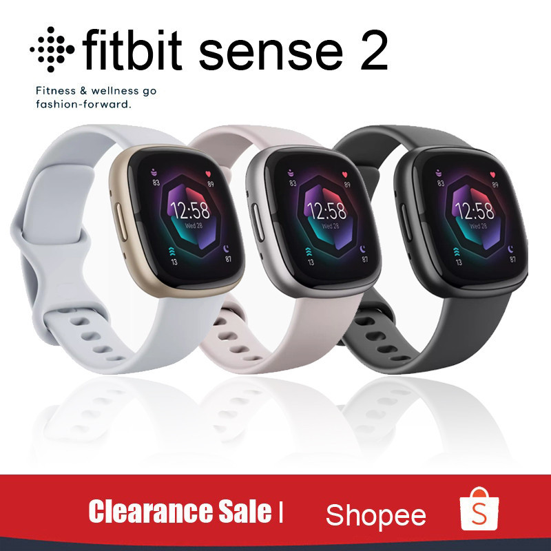 Fitbit Sense 2 GPS Smartwatch Built-In AMOLED Display GPS Tracking ...