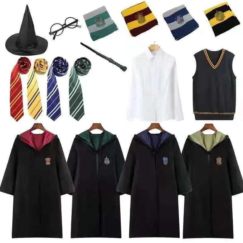 LY JK 5Pcs Sets Harris Cloak Cosplay Costume Set Magic School Men's ...