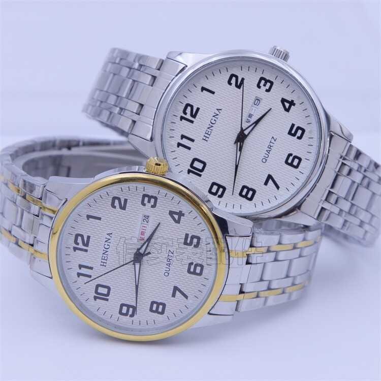 digital waterproof watch, all steel Henna quartz watch, original ...