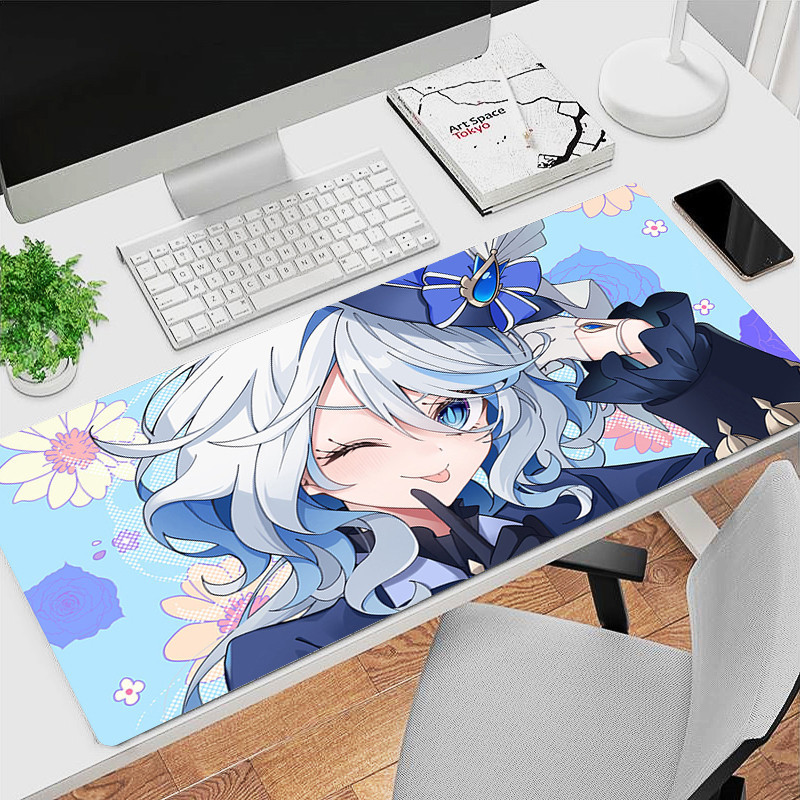 Genshin Impact Furina Anime Game Mousepad Office PC Kawaii Gaming ...