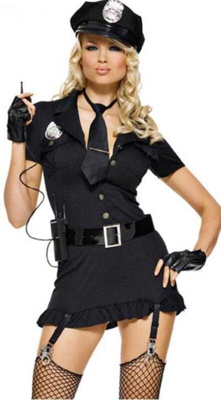 Bar Nightclub Black Police Uniform Instructor Uniform Game Uniform ...