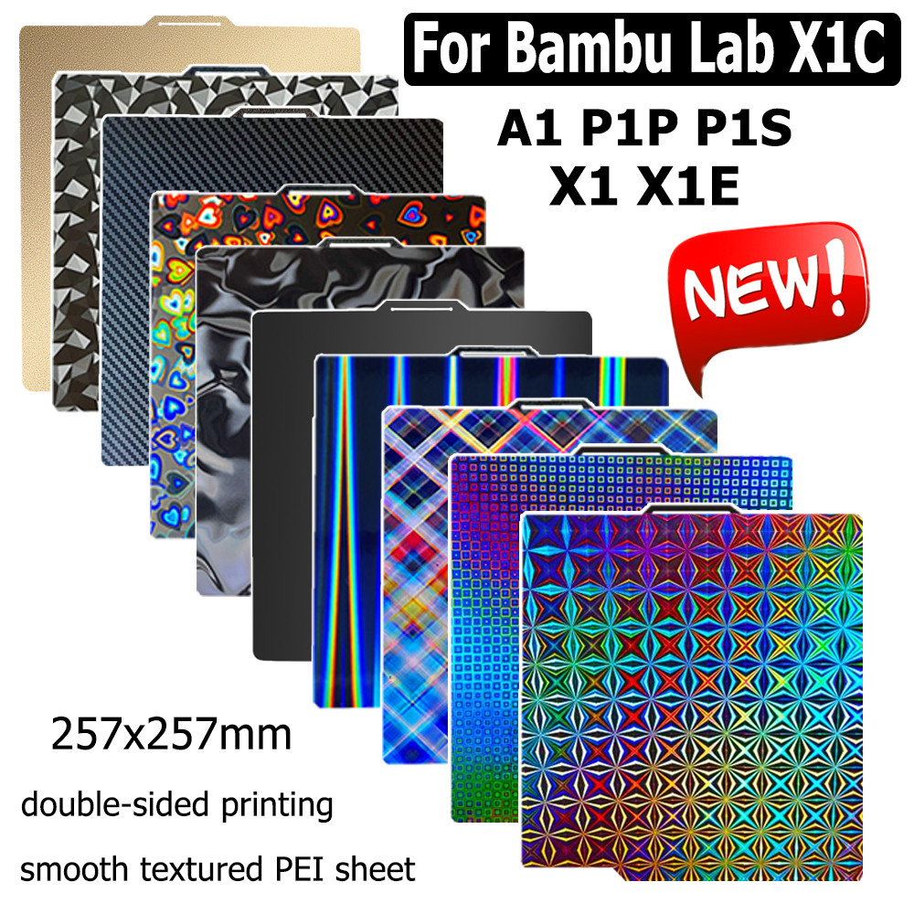 For Bambu Lab Build Plate P1P P1S A1 X1 X1-Carbon PEI Sheet New Spring ...