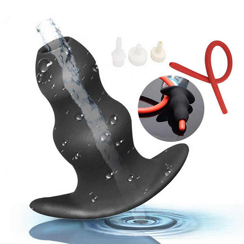 Bidet Silicone Douche Enema With 50Cm Rinse Tube Black Enema Wash ...