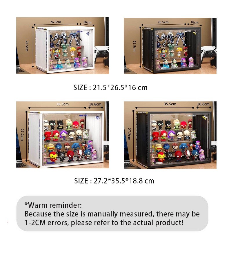 MODOFO Acrylic Display Case Popmart Storage Organizer Transparent Boxes ...