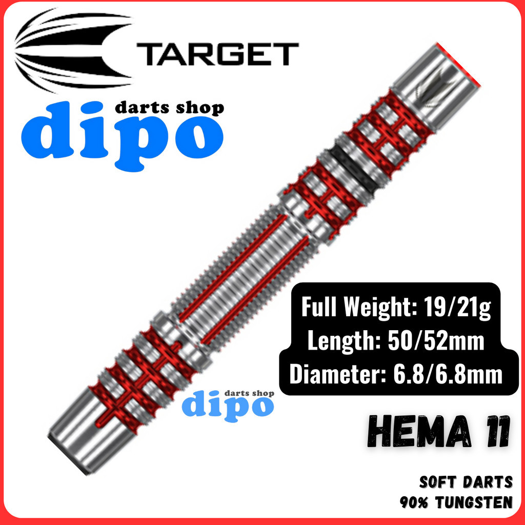 TARGET Soft Darts - HEMA 11 (90% Tungsten) | Shopee Philippines