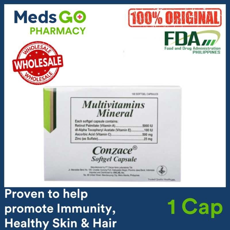 CONZACE Multivitamins / Minerals Soft Gel Capsule 1's | Shopee Philippines